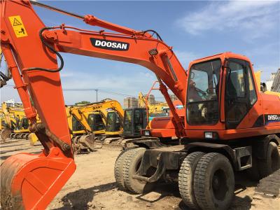 China 14T weight Used Wheel Excavator Doosan DH150W-7 4100 Working hours Doosan DB58TIS engine with Original Paint for sale