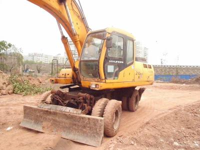 China Year 2006 20T weight Used Wheel Excavator HYUNDAI R210-5 with Original Paint for sale