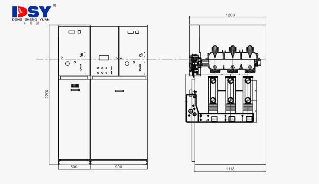 10kVFLN series load switch side view