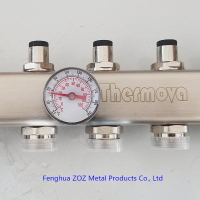China Stainless Steel Hydronic Pex Radiant Heating Manifolds for sale