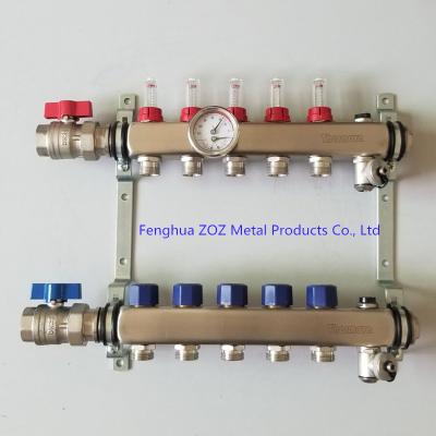China Sistema radiante del múltiple de la calefacción de piso del acero inoxidable 304, múltiples de la calefacción radiante de PEX en venta