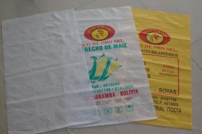 Cina 50 kg Personalizzabili 2 lati stampati sacchetto di tessuto in PP per prodotti chimici granuli di plastica sacchetto in PP in vendita