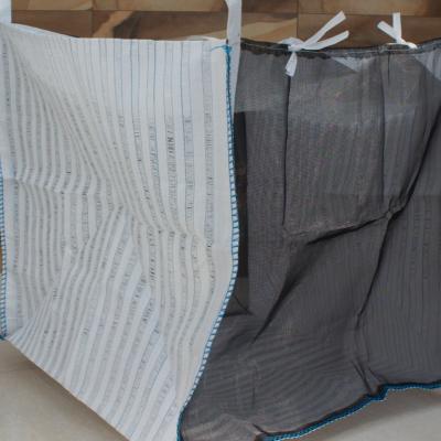 Cina 1000kg Load Capacity Ventilated Big Bags in Black and White U Panel Or 4 Patch in vendita