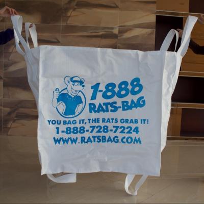 Cina 1000kg 1500kg Recycling FIBC Dumpster PP Skip Bag For Construction Waste Garbage in vendita