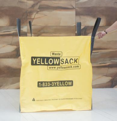 China 3300lbs 3 Yard Dumpster Bag Garbage Waste Junk Removal Skip Bag Construction Bags Te koop
