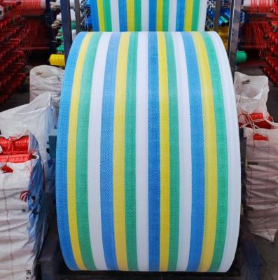 Cina 60-90gm larghezza circolare 45-80cm Tubo PP tessuto tessuto rotoli sacchetto rotoli stratificati multi colore personalizzato in vendita