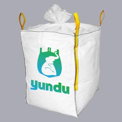 Cina Filling Spout Top Flat Bottom Side Seam Loops for U Panle Bulk Bags size 100*100*150 cm tonnellate in vendita
