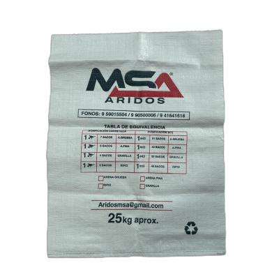 China Saco de tecido de PP 100% virgem de PP 50 kg de carga de tecido laminado 75 gm para pó de granulado químico à venda