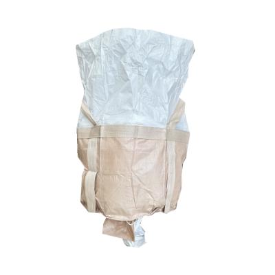 Cina 1Ton Bulk Bags With Duffle Top Spout Bottom Cross Corner Loops 90*90*120cm in vendita