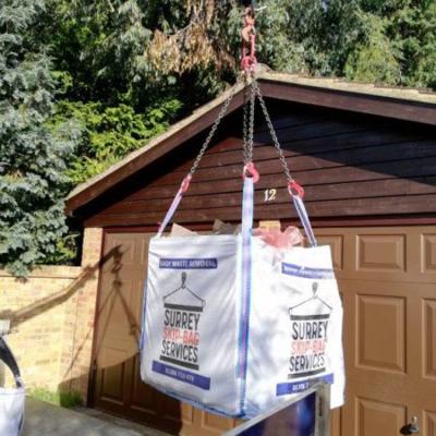 China 2 Cubic Meter Skip Dumpster Bag Heavy Duty Construction Reusable Garbage Bag Te koop
