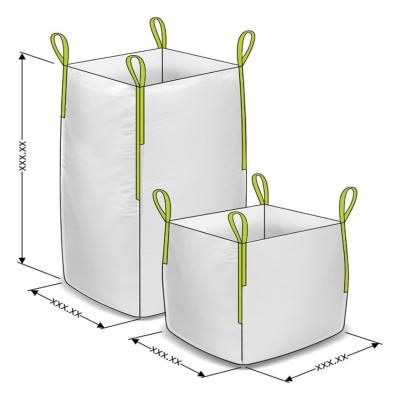 中国 FIBC 卸荷袋 100% ヴァージン PP 90*90*120cm 95*95*130cm Uパネル 管状 円状 正方形 販売のため
