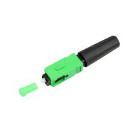 China Integrated screw clip, push-pull ring, SM, 50mm, for drop cable, flat input, SC/APC Field Installable Connector for sale