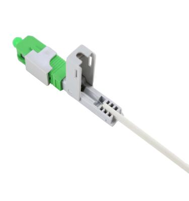 China Alligator clip, front bar wedge, SM, 52mm, for drop cable, vertical input, SC/APC Field Assembly Optical Connector for sale
