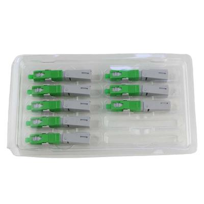 China Alligator clip, front bar wedge, SM, 52mm, for drop cable, vertical input, SC/APC Field Assembly Optical Connector for sale