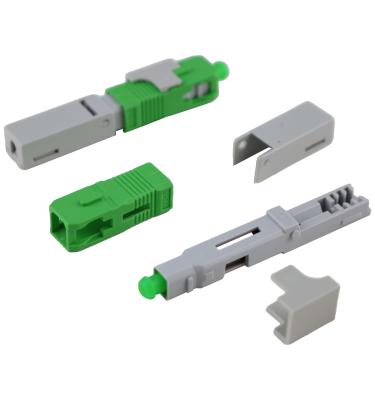 China Alligator clip, front bar wedge, SM, 52mm, for drop cable, vertical input, SC/APC Field Assembly Optical Connector for sale