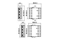 China Yogel One Piece UPC/APC LC Quad Adapter for sale