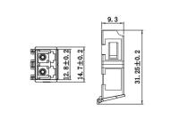 China Flangeless Shutter LC - LC Duplex Fiber Optic Adapter for sale