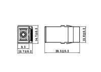 China Yogel Flangeless Shutter Simplex SC Adapter for sale