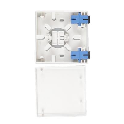 China FTTH Indoor 86 Type 2 core splice box Fiber Optic Termination Box Fiber Socket Panel for sale