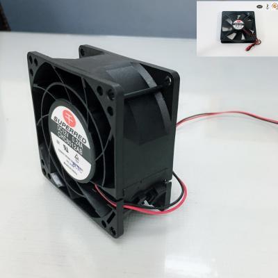 Cina colore di plastica del nero della struttura 0.2A della ventola di raffreddamento 80x80x25 PBT 94V0 di CC 24V in vendita