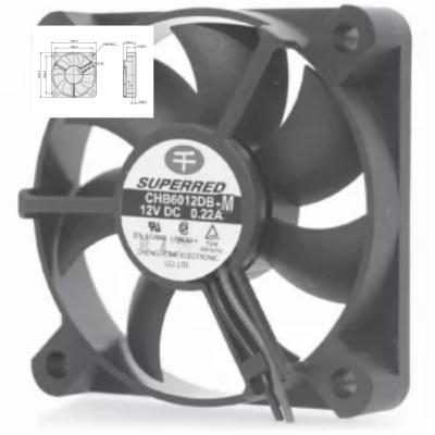 Cina Cuscinetto a sfera del fan 60x60x16mm di CC 12V/cuscinetto senza spazzola neri della manica in vendita