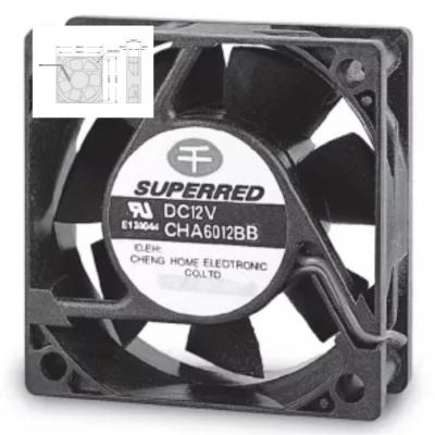 Cina ventola di raffreddamento 1700-3600 giri/min. di CC di 60x60x23mm per il dispositivo di raffreddamento elettrico del camino/forno/parete in vendita