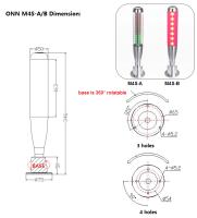 China ONN-M4S-A Baseball Shape LED Signal Tower Light Foldable Type RYG LED Indicator Lights Buzzer Flashing for sale