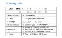 China ONN-M4S-H LED 12V 24V Automatic Equipment Indicator Light CNC Machine Warning Light for sale