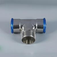 China DN50 SS304 T Shape Fitting Stainless Steel Tee with External Thread 1.6MPa for sale