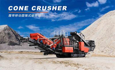 China Trituradora móvil del cono de la correa eslabonada de 300 t/h con tecnología de la laminación en venta