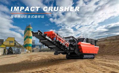 China Tipo móvil trituradora de impacto para el machacamiento de la basura de la piedra y de la construcción en venta