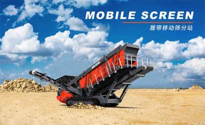Cina Macchina mobile dello schermo del cingolo con progettazione di schermo di tre strati in vendita