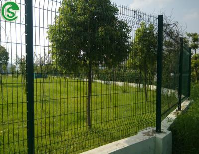 China curved fencing nylofor 3d panels coated border green garden wire mesh fence with v folds for sale