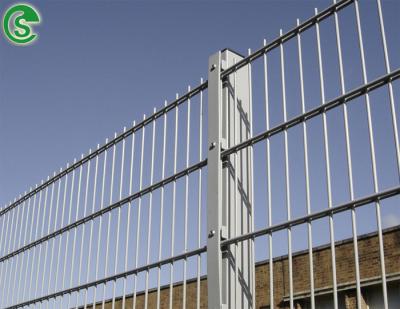 China powder coated galvanized steel welded double wire mesh fence 868 656 nylofor 2D twin bar for sale