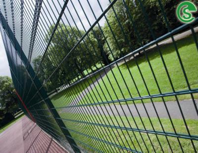 China Cheap decorative green vinyl coated twin wire 545 868 656 football fence Ukaine for sale