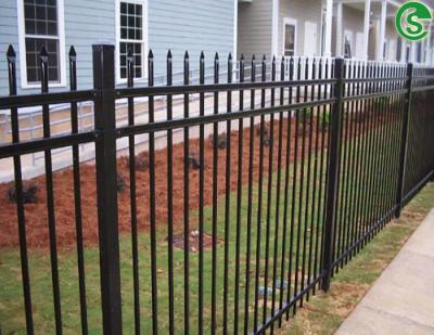 China 6ft high 8ft wide decorative galvanized steel picket fencing for residential for sale
