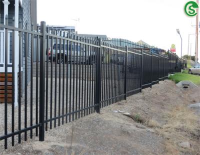 China factory price prefabricated steel fencing powder coated pressed spear tubular fence for sale