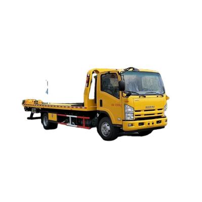 China 4475mm Wheelbase 5 Ton 4HK1 Engine Flatbed Recovery Truck for Road Assistance Sale for sale