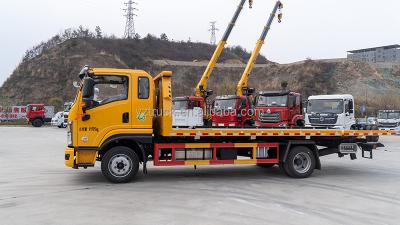 Cina Modello 2022 Transmissione manuale Diesel Cab Rollback Flatbed Winch Tow Truck Made in PRC in vendita