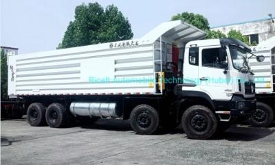 China Automatische 20square U-vormige zware stedelijke constructie Muck Dump Truck 8x4 Links Verhoogde Cargo Box Te koop