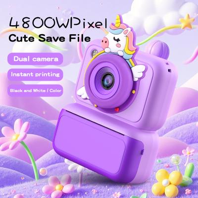 China Cute Kids Instant Color Print Camera with Dual Lenses & Full HD Video Built-In Speaker for Music Play-Enhances Daily Fun for sale