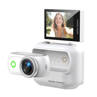 China Magnetic Insta 360 Detachable Wearable Camera  Action Camera 2.0 Inch Flip Screen Electronic Anti Shake WiFi APP Transfer for sale