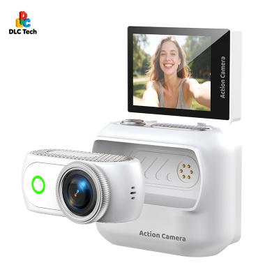 China DLC Magnetic Action Camera Reversible Screen 4K Ultra HD Wearable Face Detection Sports Vlog Slow Motion Time Lapse Photography for sale