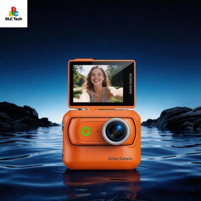 China DLC Small but Strong Magnetic Action Camera Reversible Screen 4K HD Sports Cam for Vlog Anti-shake Camera Anywhere Installation for sale
