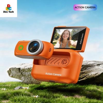 China DLC Action Camera Magnetic Mount  Sports Cam with Flip Screen EIS Anti Shake WiFi Phone App Remote Control for Vlog  Bike Helmet for sale