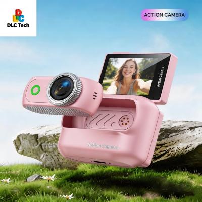 China DLC Action Camera Magnetic Mount 4K HD Sports Cam Flip Screen EIS Anti Shake WiFi Remote Control Vlog Slow Motion Time-Lapse for sale