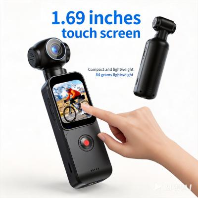 China Hot Selling New 5k Touch Handheld Gimbal Action Camera Lightweight 150°  Wide Angle Long Battery for Outdoor Sports for sale