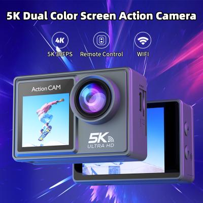 China DLC M40R 5K Dual Screen Action Camera 50MP Waterproof Sports Cam with Dual Display WiFi Remote Control for Outdoor Activities for sale