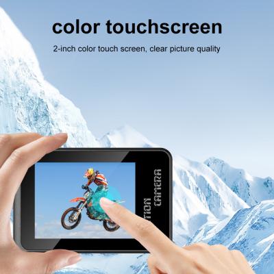 China Waterproof 4K Sports Camera 30FPS with 2.0 Inch Touch Screen 170° Wide Angle and Dual Screen for All Outdoor Sports for sale