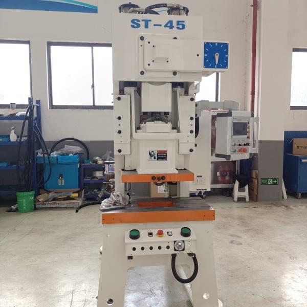 Quality 25ton Metal Sheet Punching Machine 60-140 SPM Slider Strokes 2.1T Punch Weight for sale